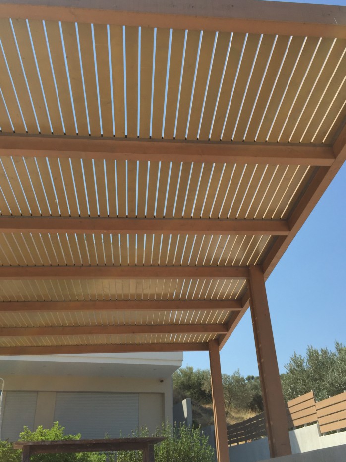 Κατασκευή ξύλινης πέργκολας με οριζόντιες σανίδες | Treehouse